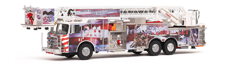 Fire Replicas Broward County Sheriff Fire Rescue Platform 32 Scale Model