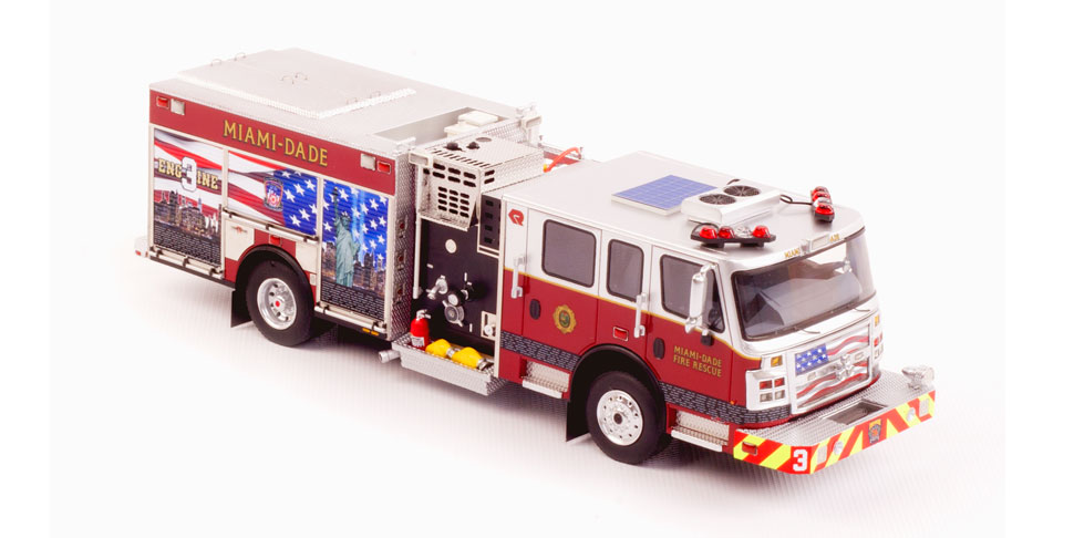 Fire Replicas Miami-Dade Fire Rescue Engine 3 - 9.11 Tribute Rosenbauer ...
