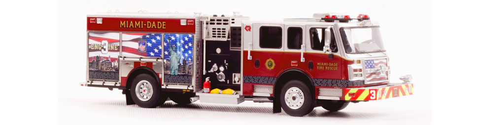 Fire Replicas Miami-Dade Fire Rescue Engine 3 - 9.11 Tribute Rosenbauer ...