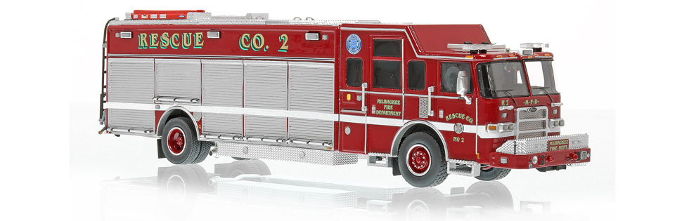 Fire Replicas Milwaukee Fire Department Rescue 2 Scale Model