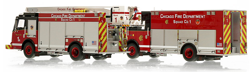 Fire Replicas Chicago Fire Department Rosenbauer Squad 1/1A Set Scale ...